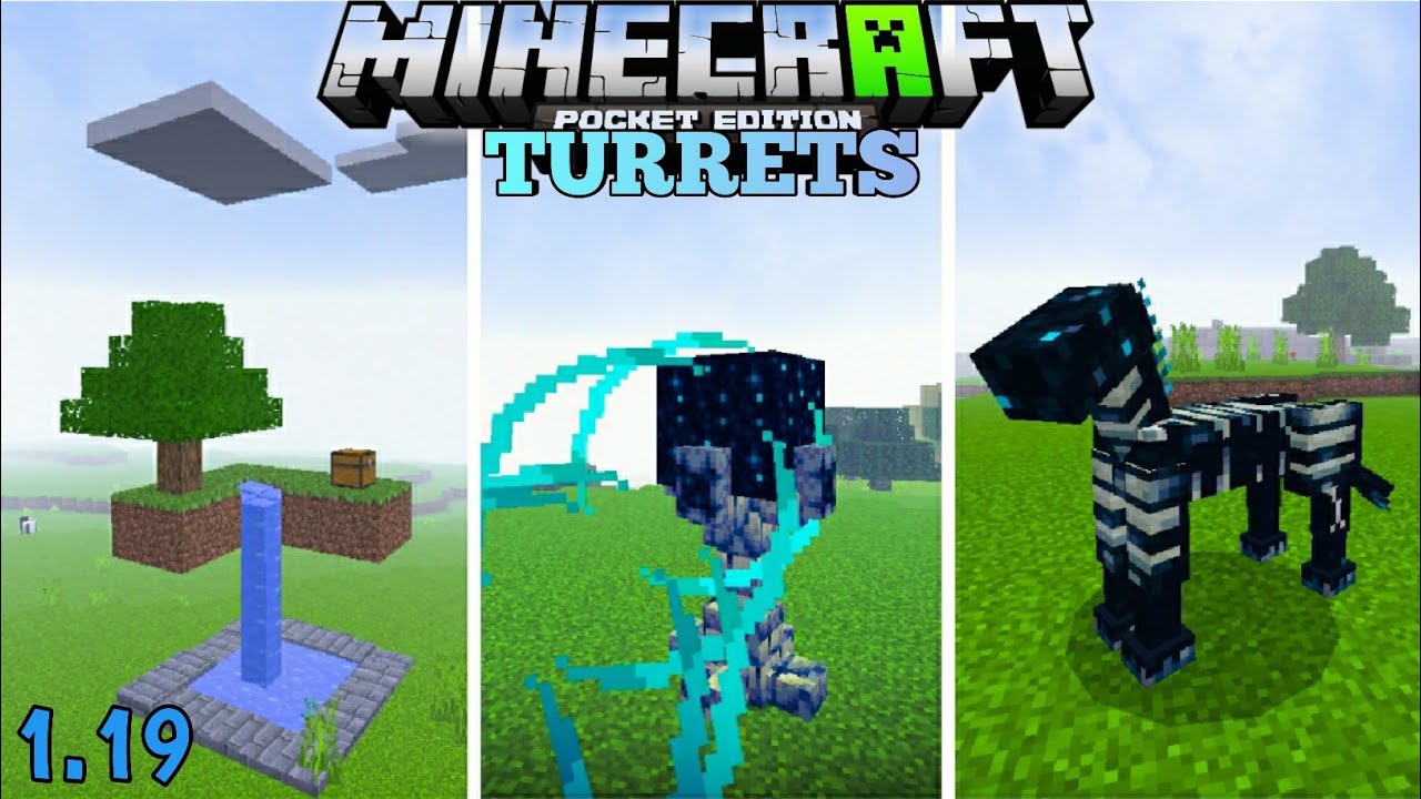 Non-Experimental Turrets Add-On 3.0 More Stuff Update For Mcpe | Minecraft Turrets Mod For 1.19 ...