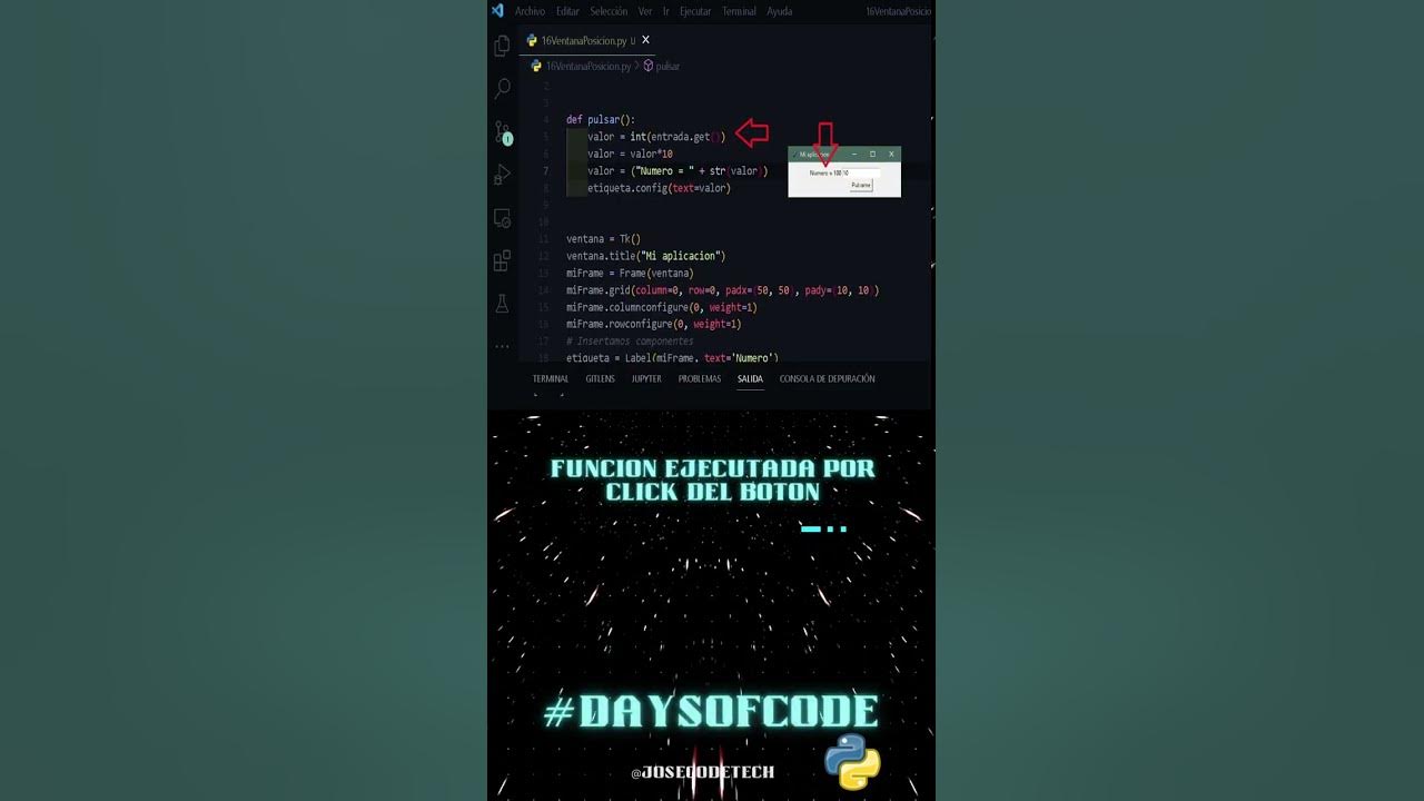 19 Funcion click boton con tkinter en python - YouTube