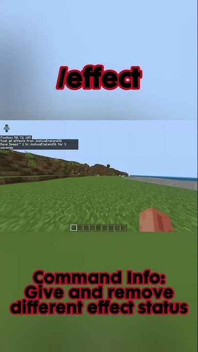 How to use the /effect command in Minecraft Bedrock #minecraft #bedrock #tutorial #commands #fyp ...