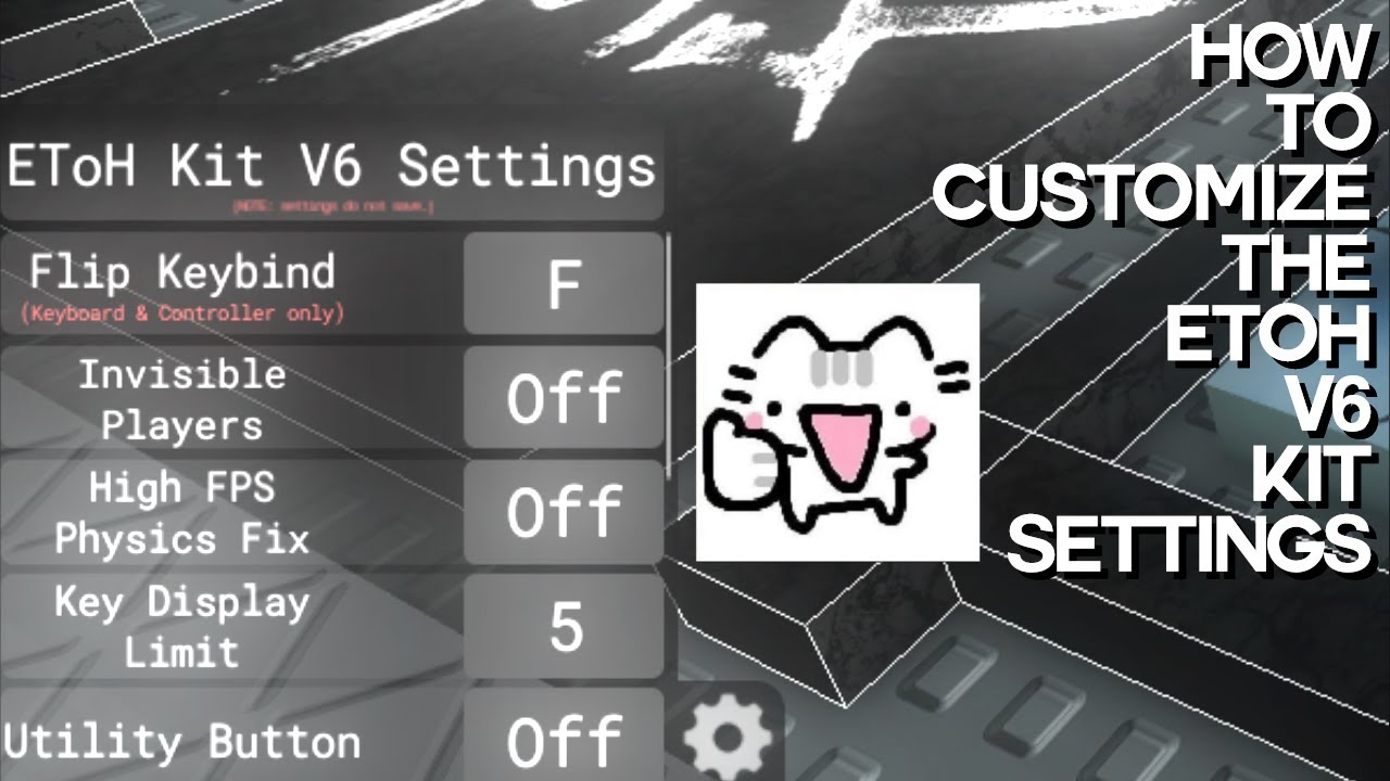 how to customize the EToH V6 Kit Settings menu [VERY EASY] - YouTube