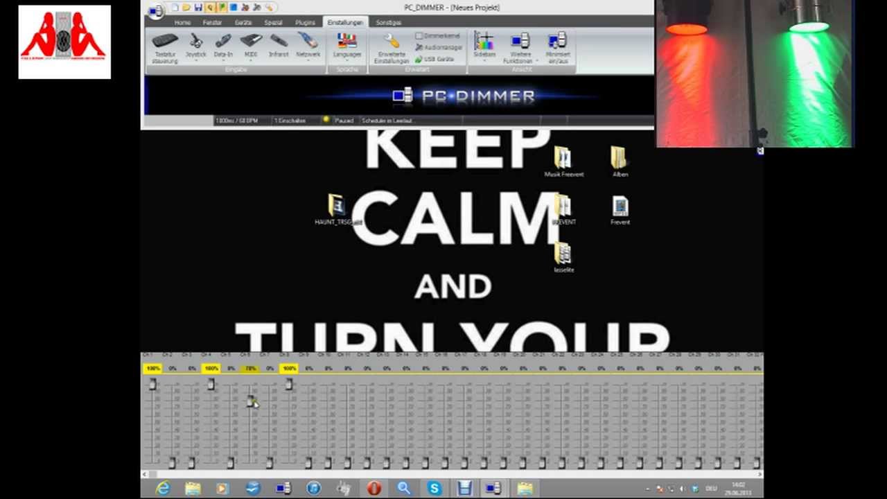 PC Dimmer Toutorial1 Interface Konfiguration - YouTube