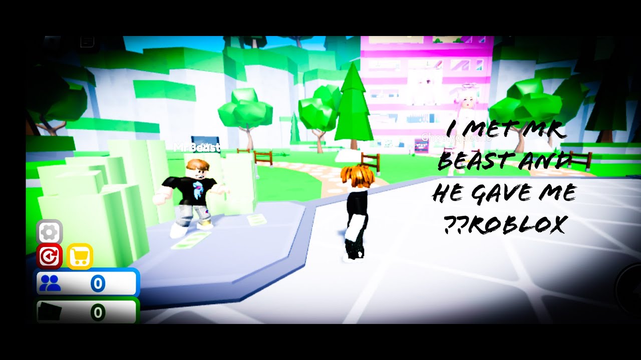 I met mr beast and he gave $$$ robux - YouTube