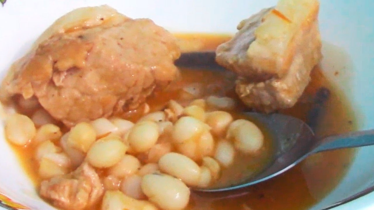 Como Hacer Frijoles Blancos Con Carne De Puerco | Rico Sazón - YouTube