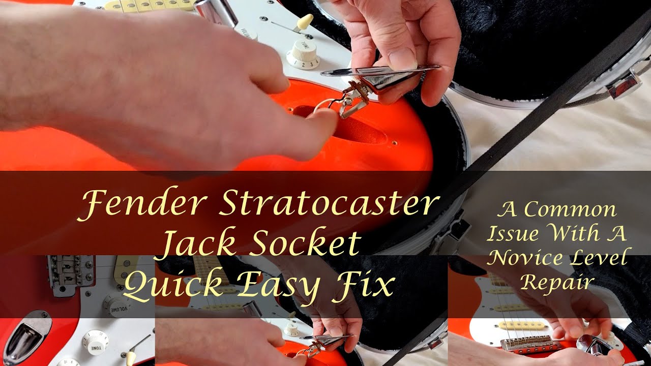 How To Fix A Loose Stratocaster Guitar Jack Socket - YouTube
