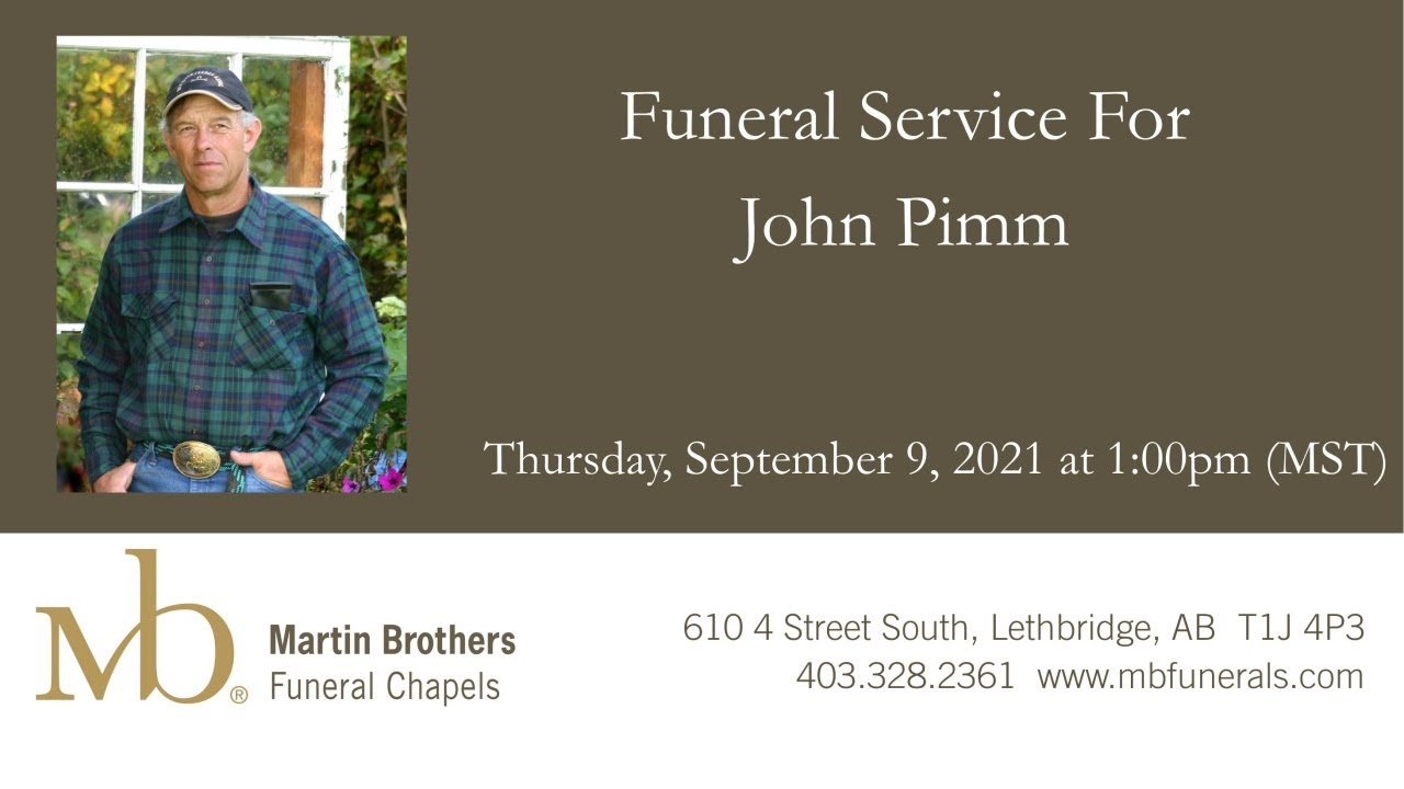 Funeral Service for John Pimm - YouTube