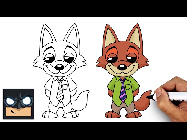 How to Draw Nick Wilde | Zootopia - Videos For Kids