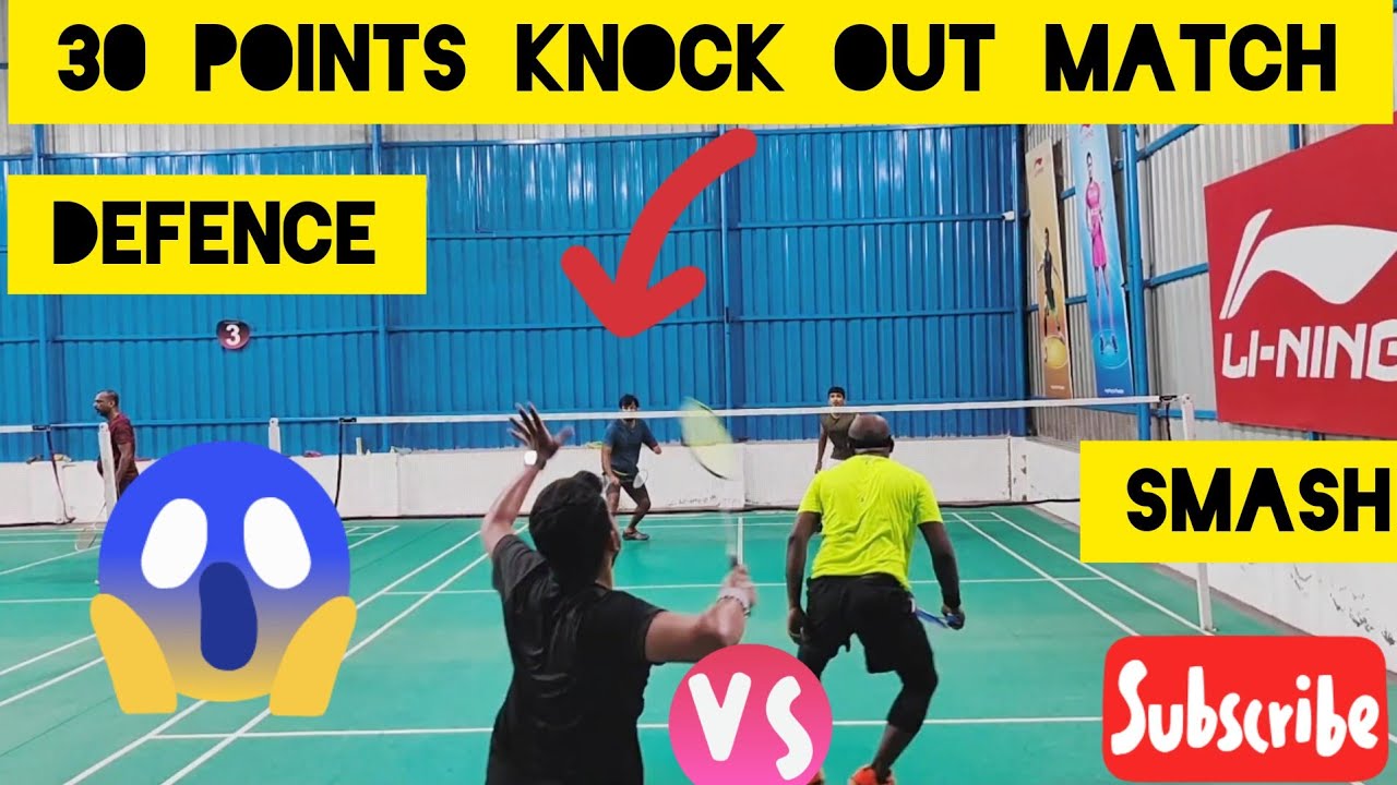 Badminton - 30 Points knock out match with interesting rally⚠️😨😂# ...