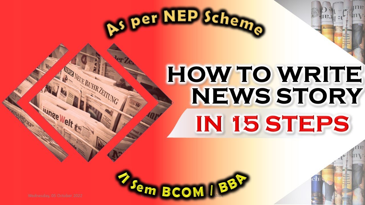 writing News Stories in 15 Steps - YouTube