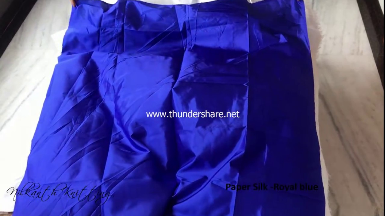 Paper Silk -Royal Blue 100% Synthetic Silk Cloth Material Fabric for ...