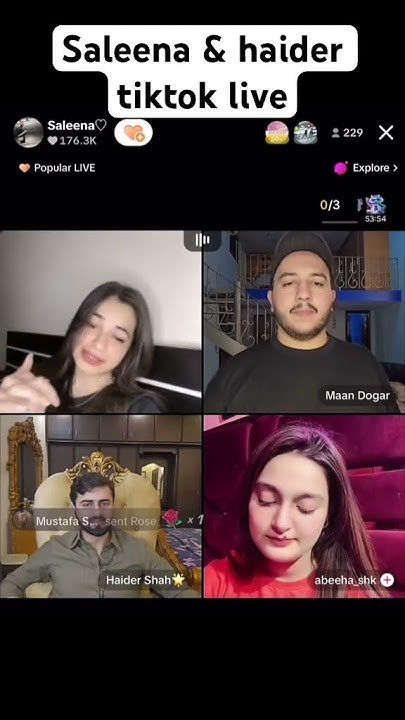 Saleena & haider tiktok live match #saleena #live #rajabfamily # ...