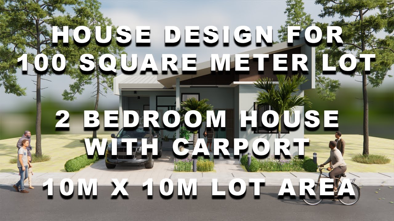 House Design: 100 square meter lot - YouTube