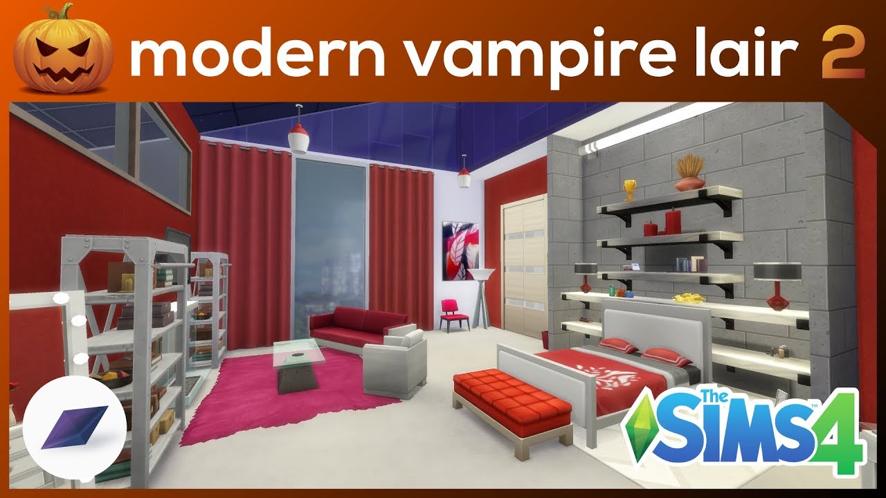MODERN VAMPIRE LAIR PT2 - Halloween Special #5 - The Sims 4 Build - YouTube