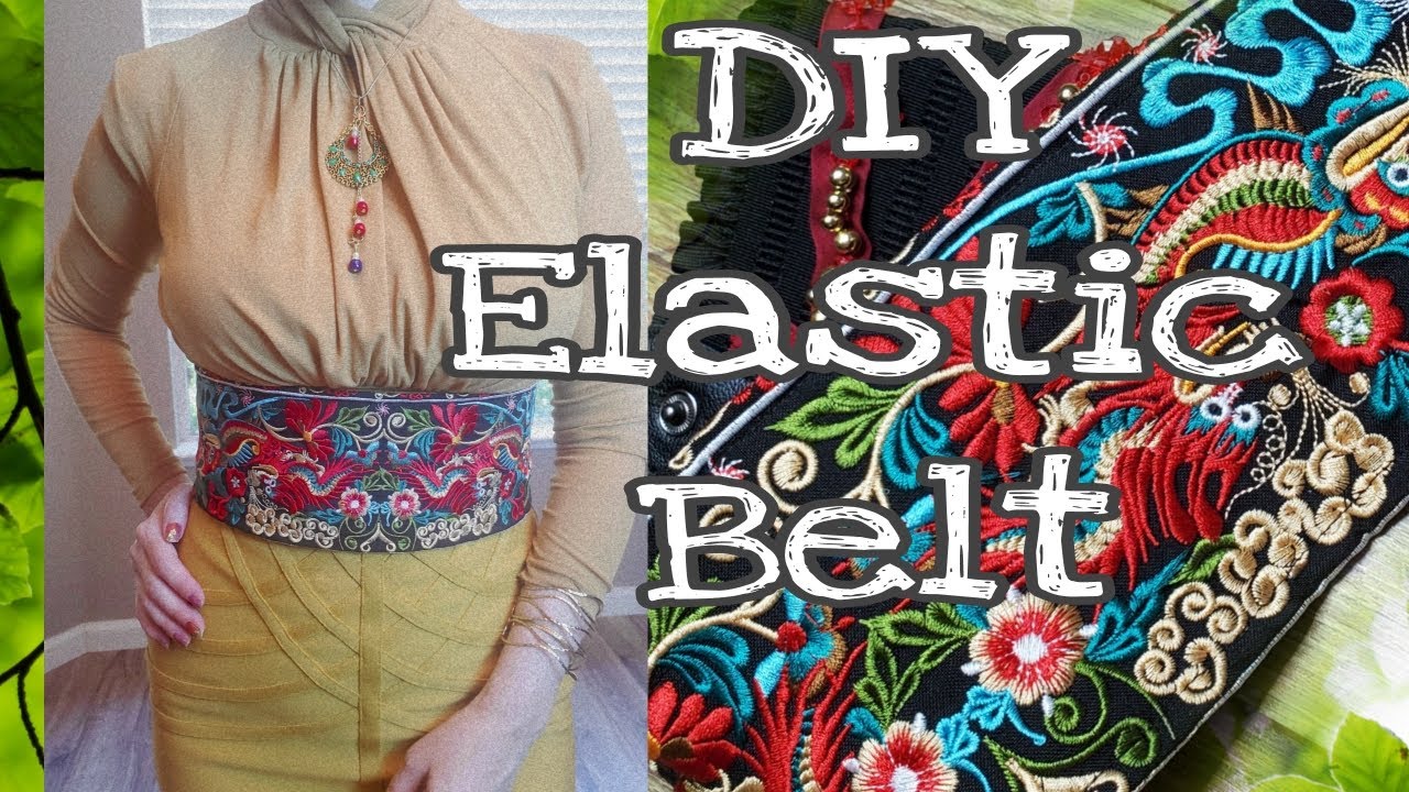 How to Make a Fabric Wrapped Elastic Scrunchy Belt | Easy DIY Tutorial ...