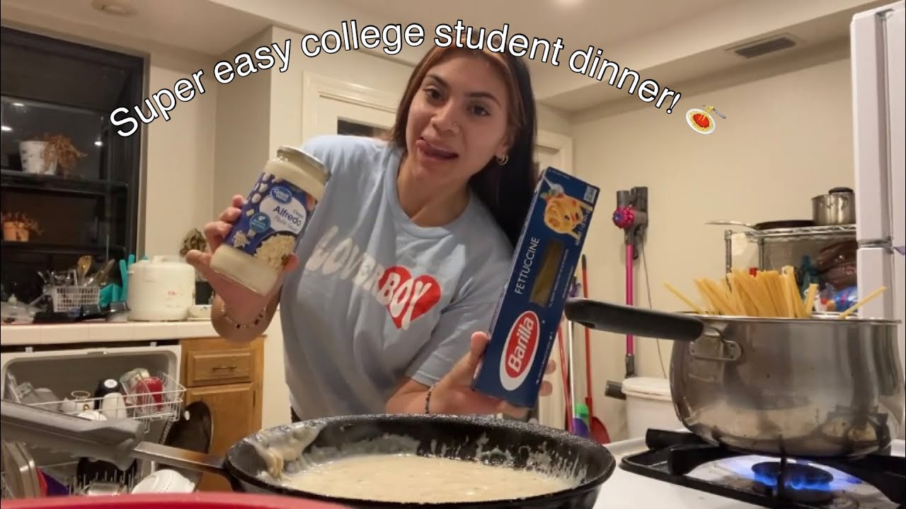 Super easy/fast College student dinner idea🍝 - YouTube