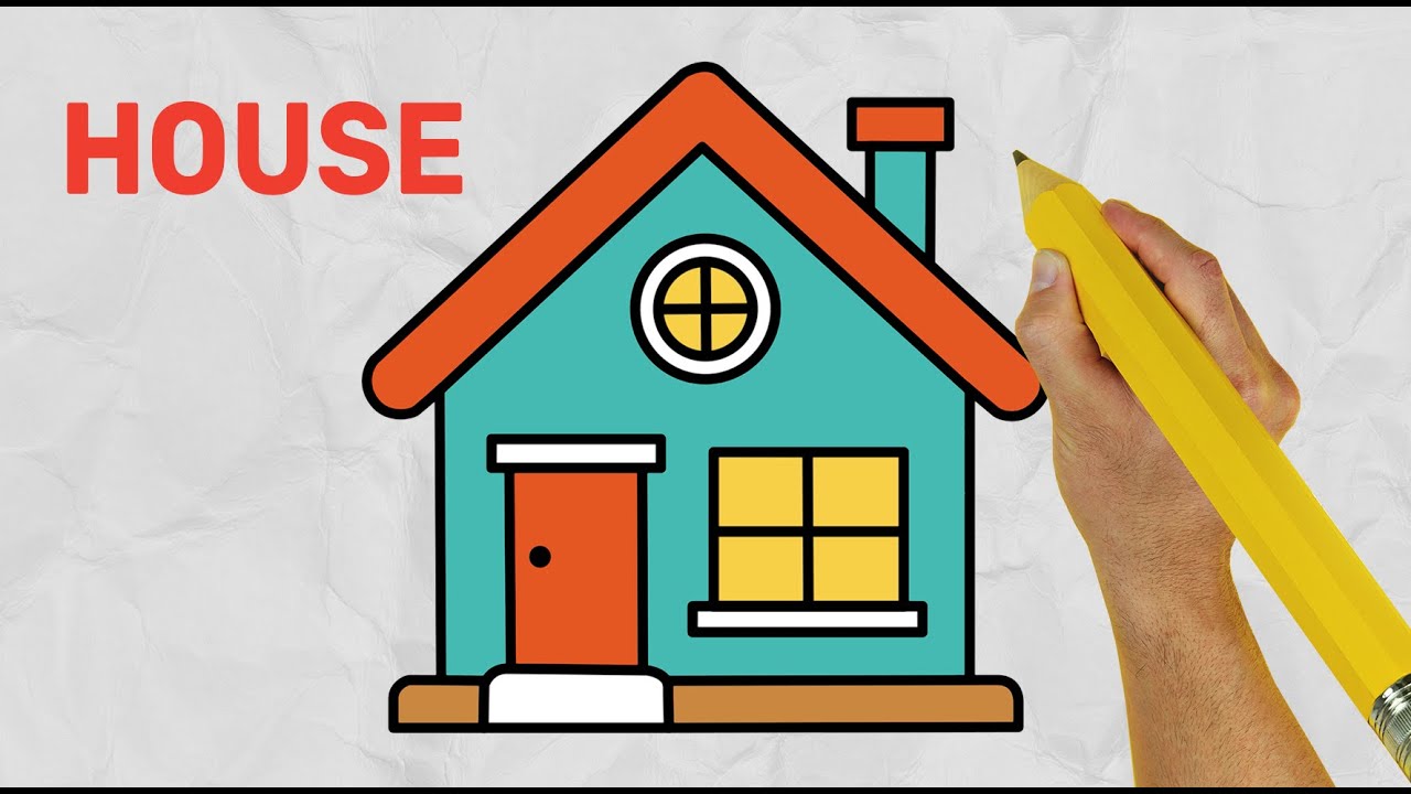 How To Draw Cute House | Easy drawing for everyone - YouTube