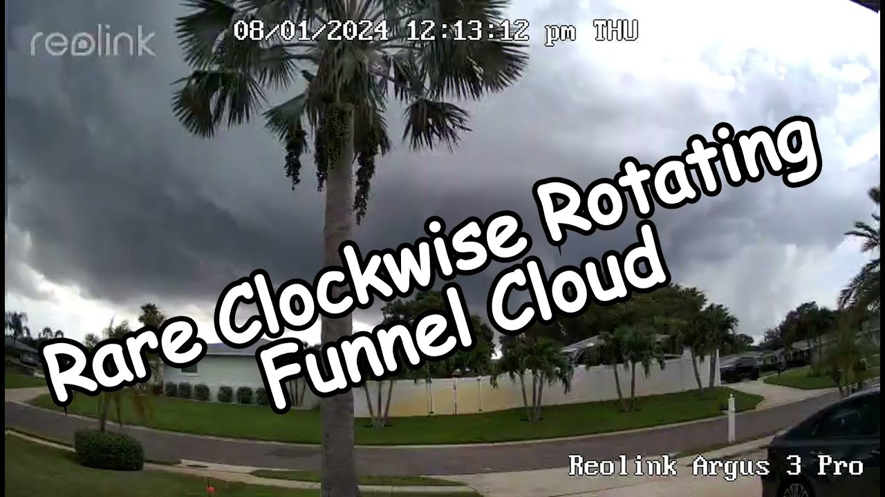 Rare Clockwise Rotating Funnel Cloud In Thunderstorm - Time Lapse ...