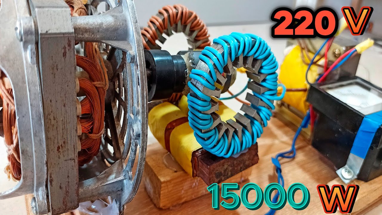 Free Energy 220v 15000w//New generator experiments \\ How to do it in ...