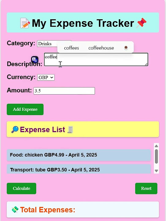 My Expense Tracker - YouTube