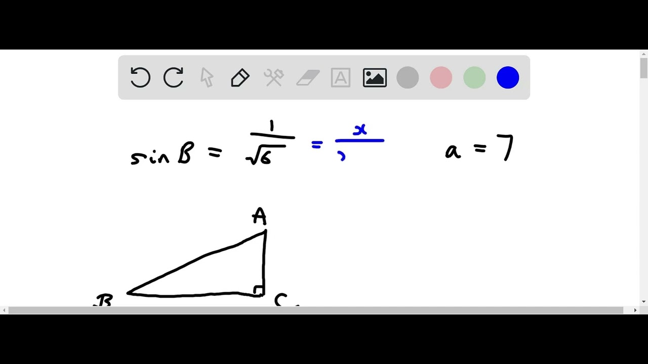 Find the lengths of the missing sides if side a is opposite angle A ...