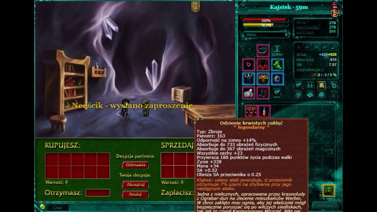 Margonem Tworzenie Legendarnej zbroi na maga 58! [Jaruna] - YouTube