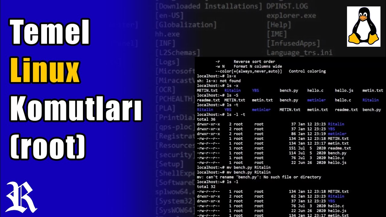 Temel Linux komutları | İşletim sistemleri - YouTube