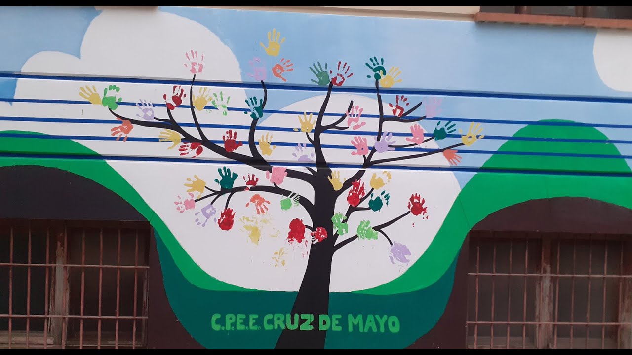 Pintando un mural en equipo. Arte inclusivo. - YouTube