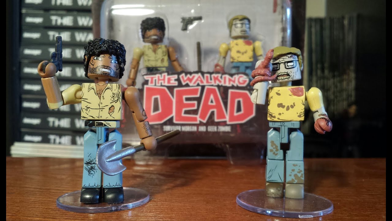 The walking dead minimates series 5 survivor Morgan & geek zombie (HD ...