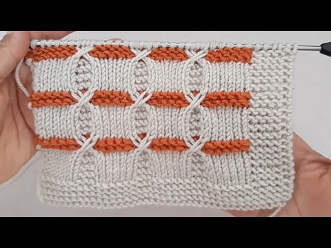 Çok Beğenilen İki Renkli Yelek Kazak Battaniye Örgü Modeli 🌷🌾 knitting patik crochet çanta stitch