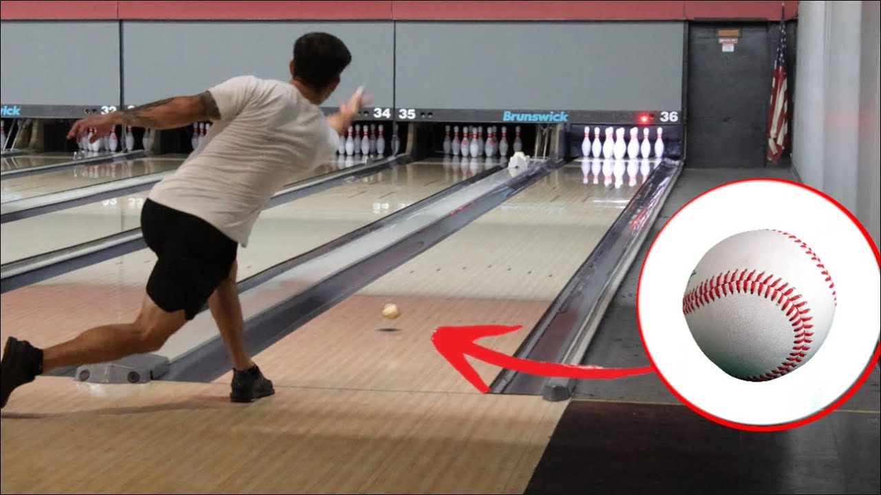 I tried bowling with a Baseball - YouTube