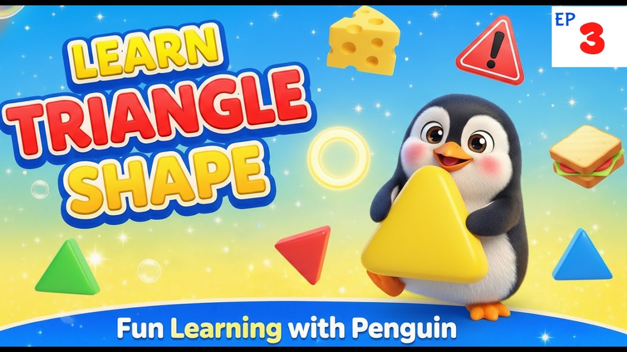 Learn Triangle Shape for Kids 🔺 | Fun Learning with Penguin - YouTube