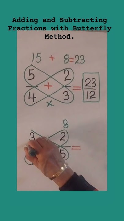 Adding and Subtracting Fractions with Butterfly 🦋 Method #shorts - YouTube