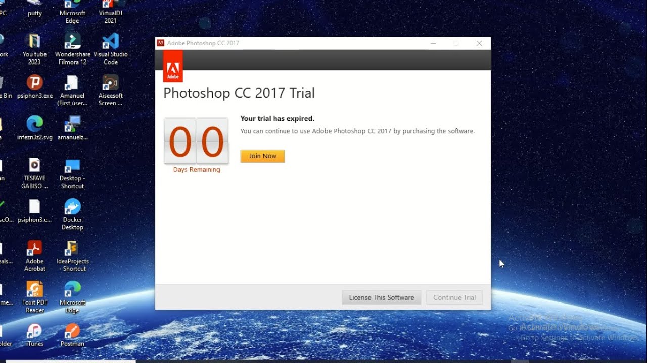 How to bypass photoshop trial expired - YouTube