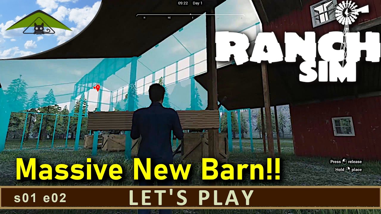 Massive New Barn!! 🐖🐖 | Let's Play Ranch Simulator s01 e02 - YouTube
