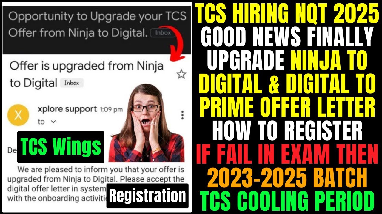 TCS Offer Letter Upgrade Exam & Registration Process | TCS NQT 2025 ...