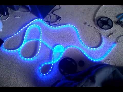 ws2801 led strip using FastSPI_LED - YouTube