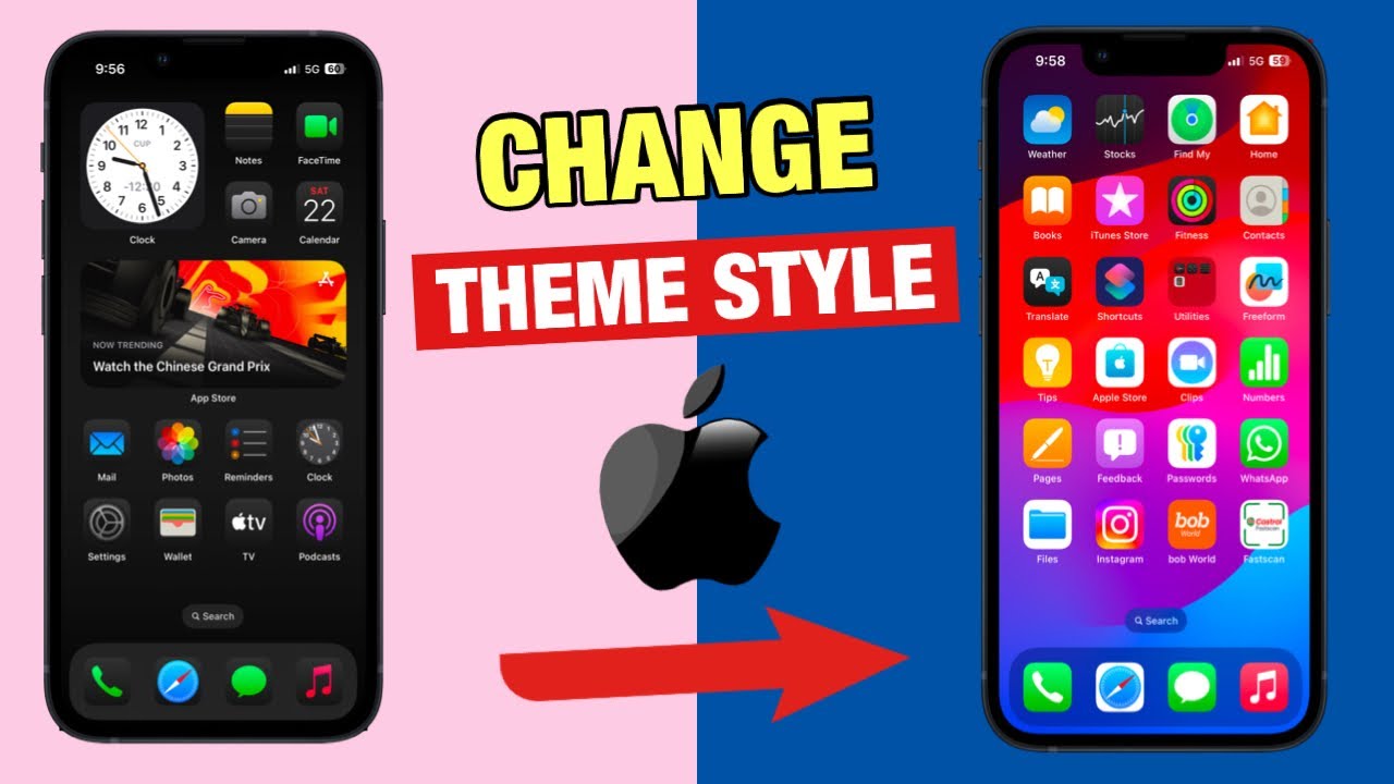 iPhone iOS 18 Change Theme Style | How To Change Theme Style In iPhone ...