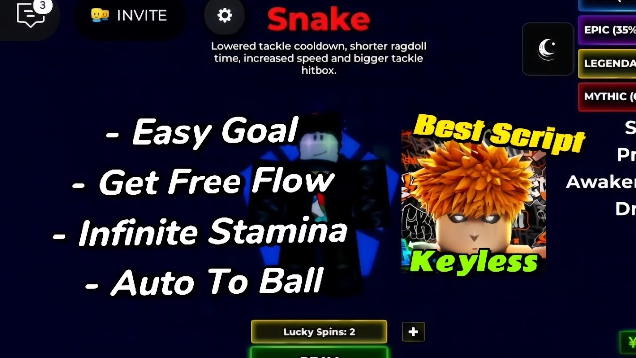 [KEYLESS] BLUE LOCK: RIVALS SCRIPT GET FREE FLOW AND INFINITE STAMINA ...