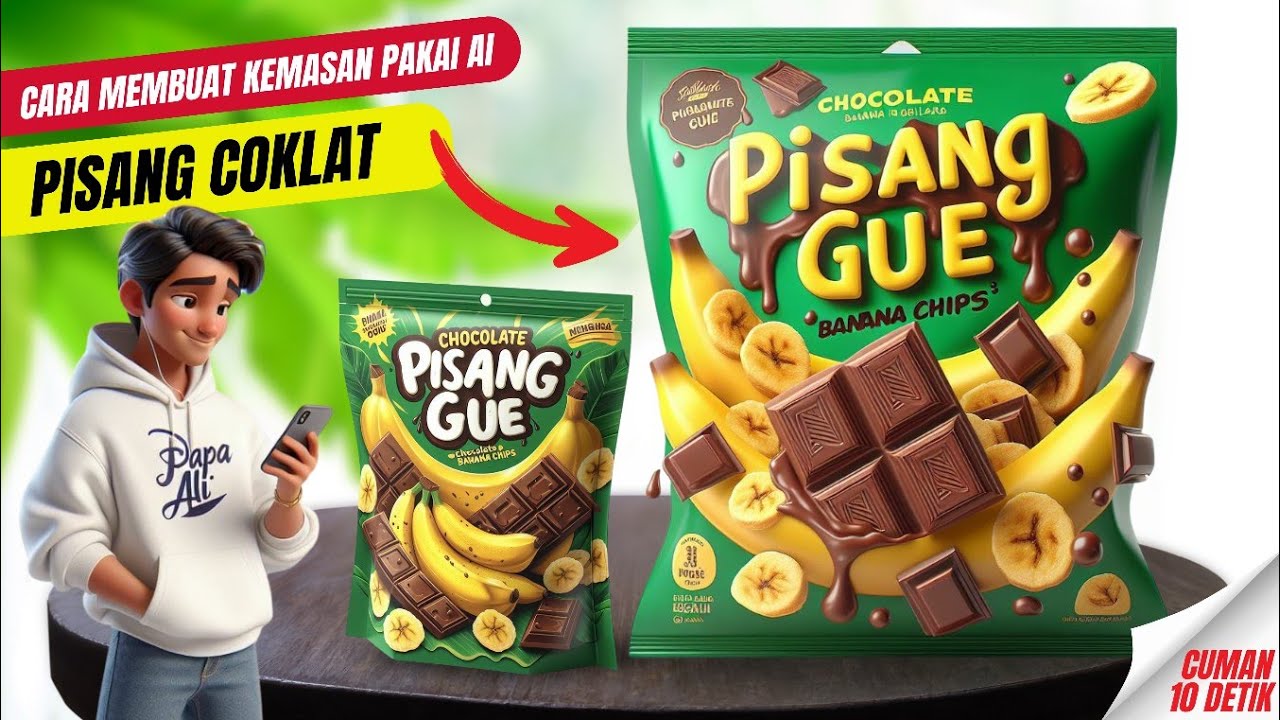 Cara Membuat Kemasan Pisang Coklat Pakai AI (Artificial Intelligence ...