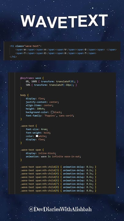 Wave Text Animation With Only CSS | Cool CSS Text Animation - YouTube