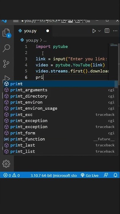 Python projects | youtube video downloader - YouTube