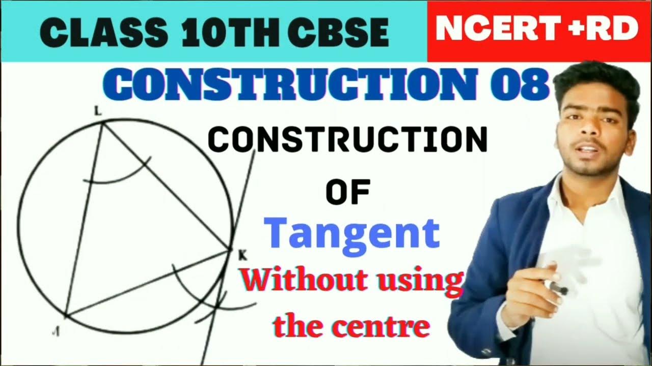 How to draw tangent to a circle without using the centre | Construct tangent without using ...