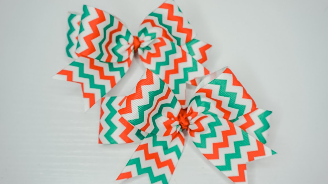 DIY: Christmas Double Loop Simple Bow - YouTube