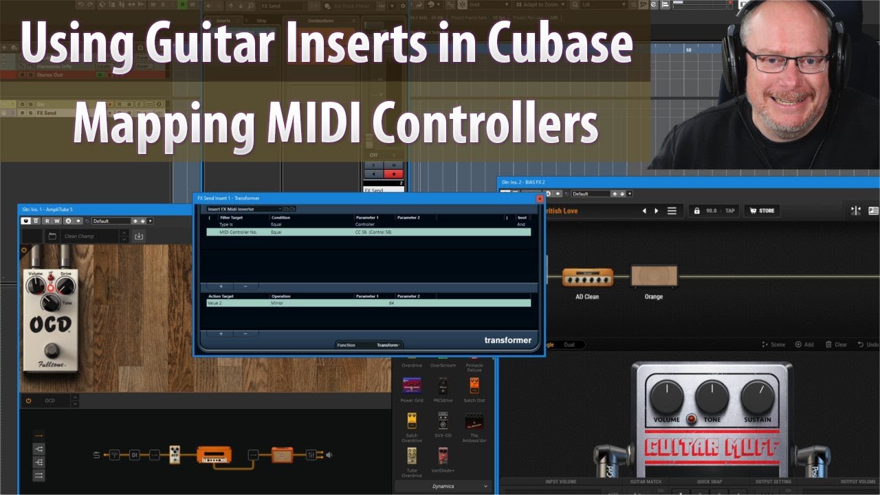 Mapping Hardware Controllers to Guitar Insert FX in Cubase - YouTube