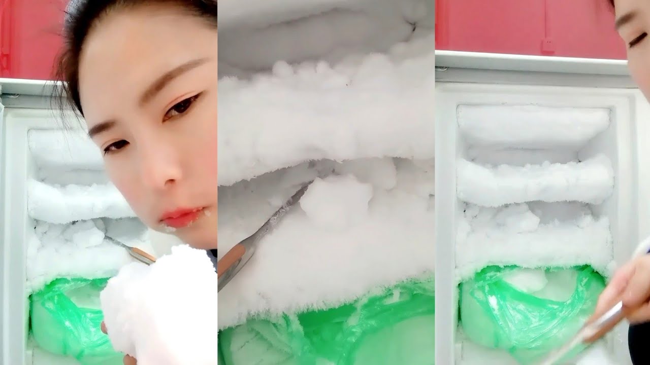 NEW RED FREEZER / FREEZER FROST EATING / ICE EATING - YouTube