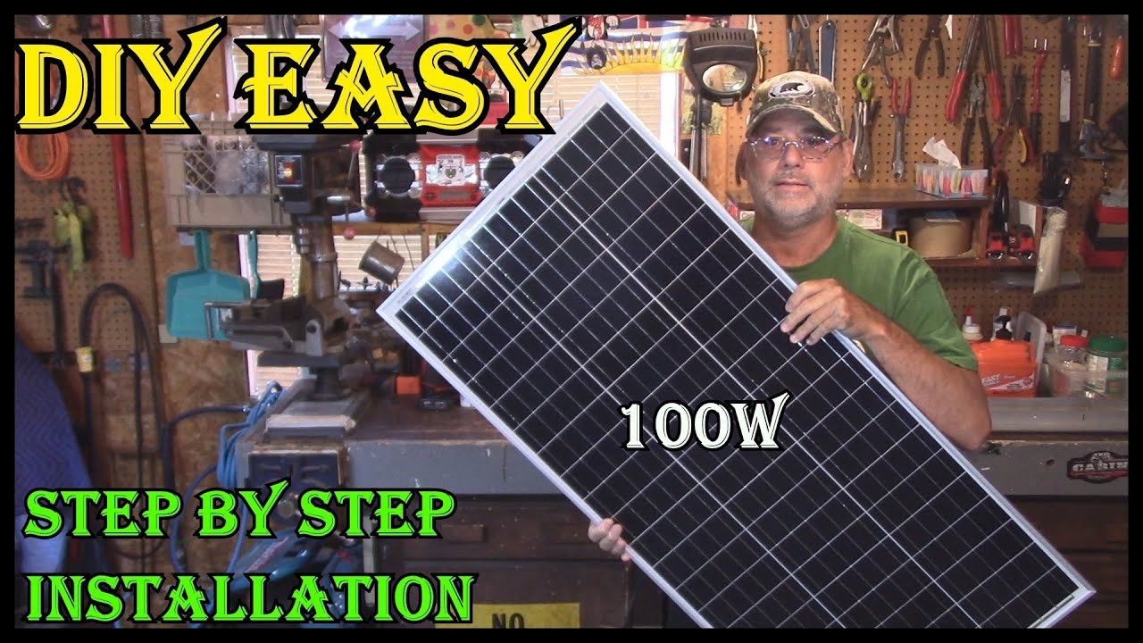 How To Setup A 100w Solar Panel For Install - Part One - YouTube