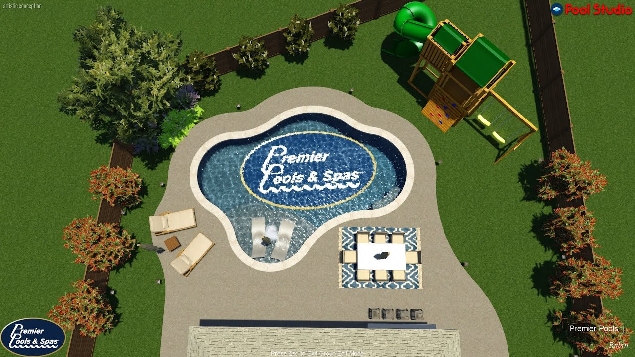 Rubin family pool design premier pools Austin - YouTube