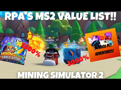 📈Roblox Pet Adventure's Mining Simulator 2 Value List!! | Mining ...