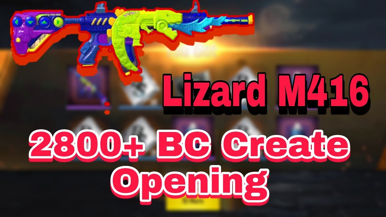 Lizard Roar M416 Create Opening | NEW M416 CREATE OPENING PUBG MOBILE ...