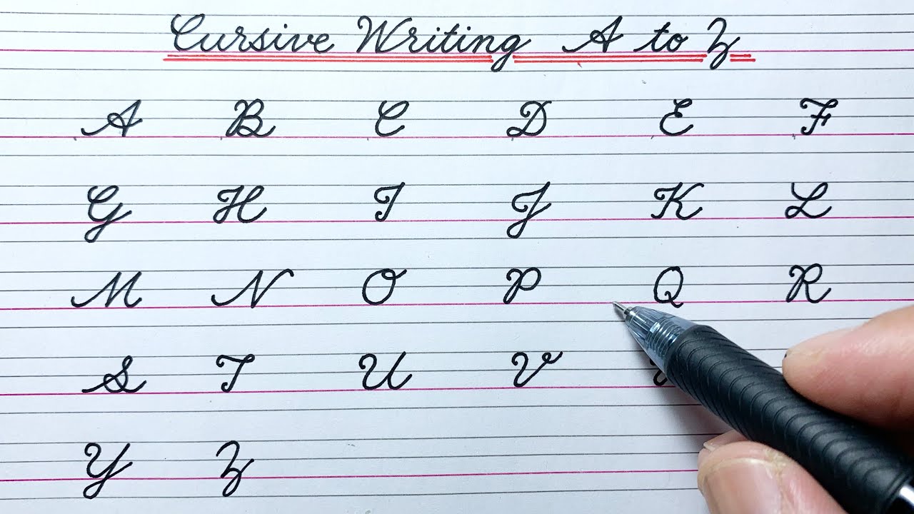 Cursive writing a to z | Capital letters | Cursive letters abcd ...