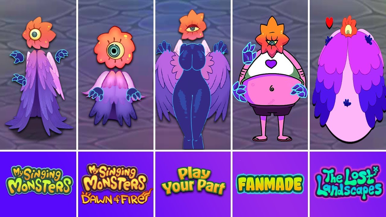 All Monster Ethereal Workshop Vs Play Your Part Vs MPG | My Singing ...